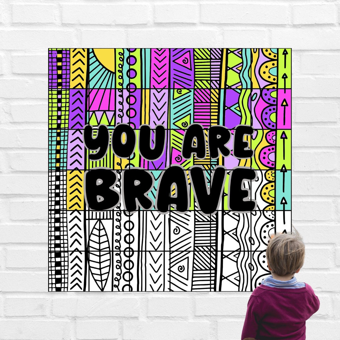 Collaborative Coloring Poster | Positive Affirmations Classroom Posters ...