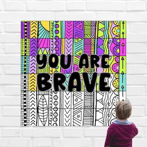 Collaborative Coloring Poster | Positive Affirmations Classroom Posters ...