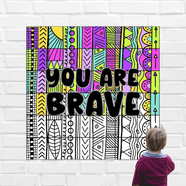 Affirmation Coloring Poster - Etsy