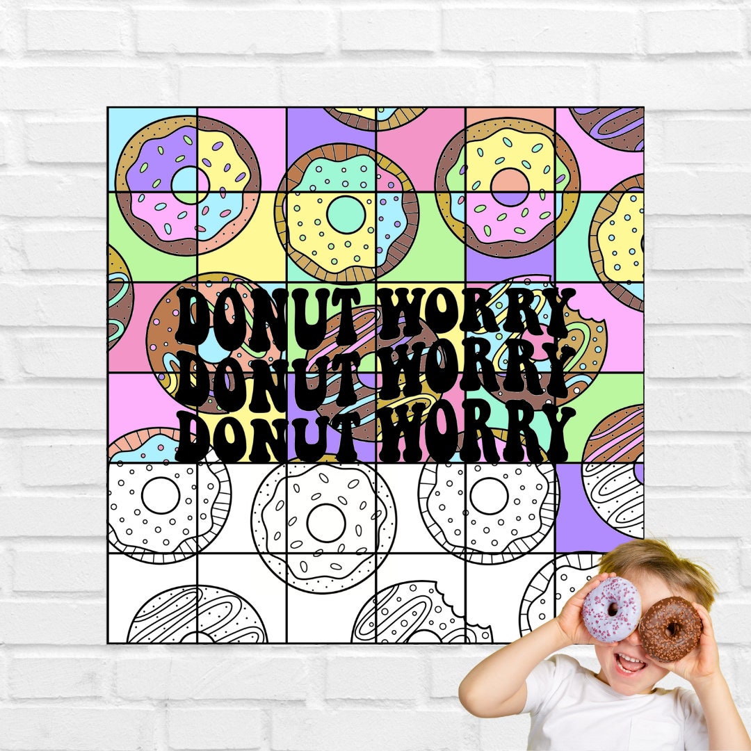 Donut Stress Collaborative Mural | Donut Worry Be Happy | Collaborative ...