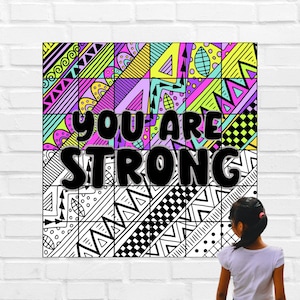 Collaborative Coloring Poster | Positive Affirmations Classroom Posters ...