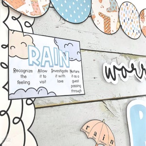 Spring Rain Bulletin Board | Coping Strategies Decor for Counseling ...