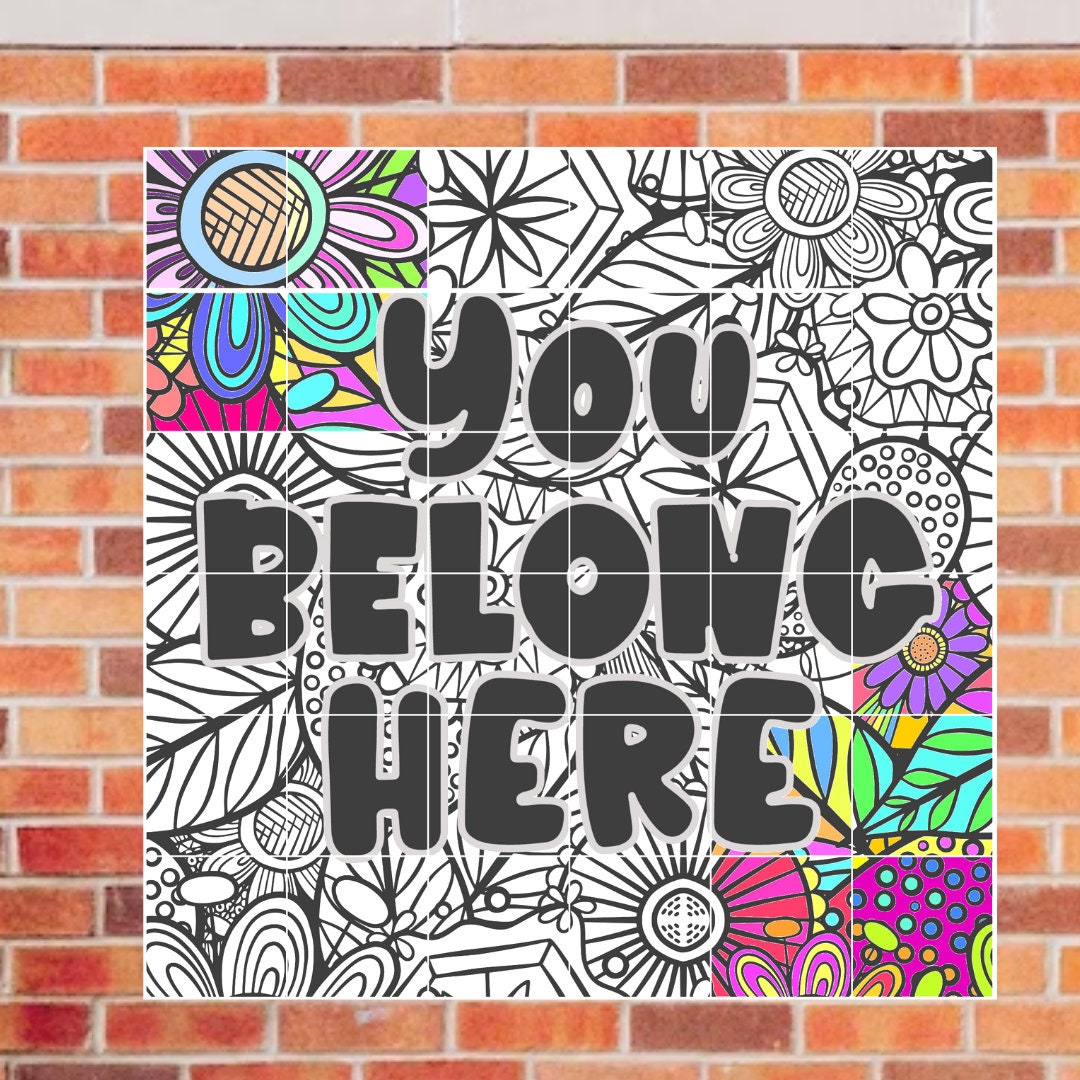 Collaborative Coloring Poster for the Classroom School - Etsy