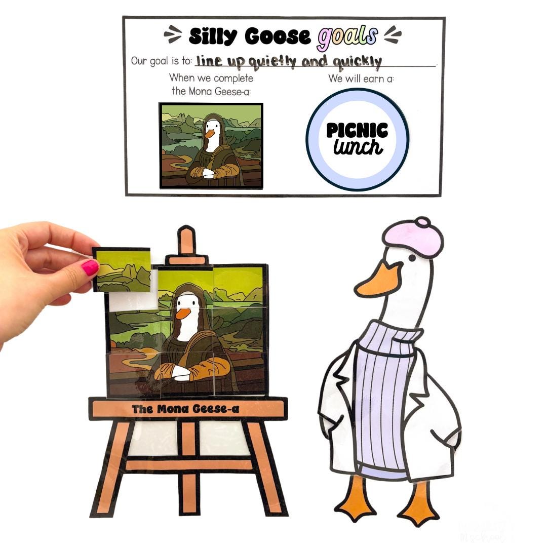 Silly Goose Printable - Porch Goose for the Classroom - Whole Class ...