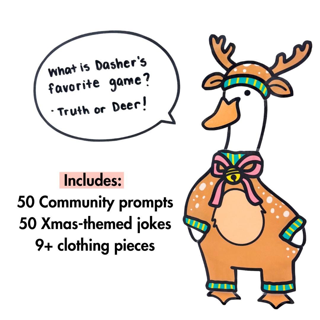 Christmas Printable Porch Goose Outfits - Classroom Goose Christmas ...