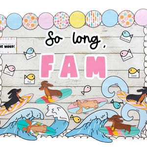 End of Year SEL Bulletin Board | Surfing Dachshunds | Summer Classroom ...