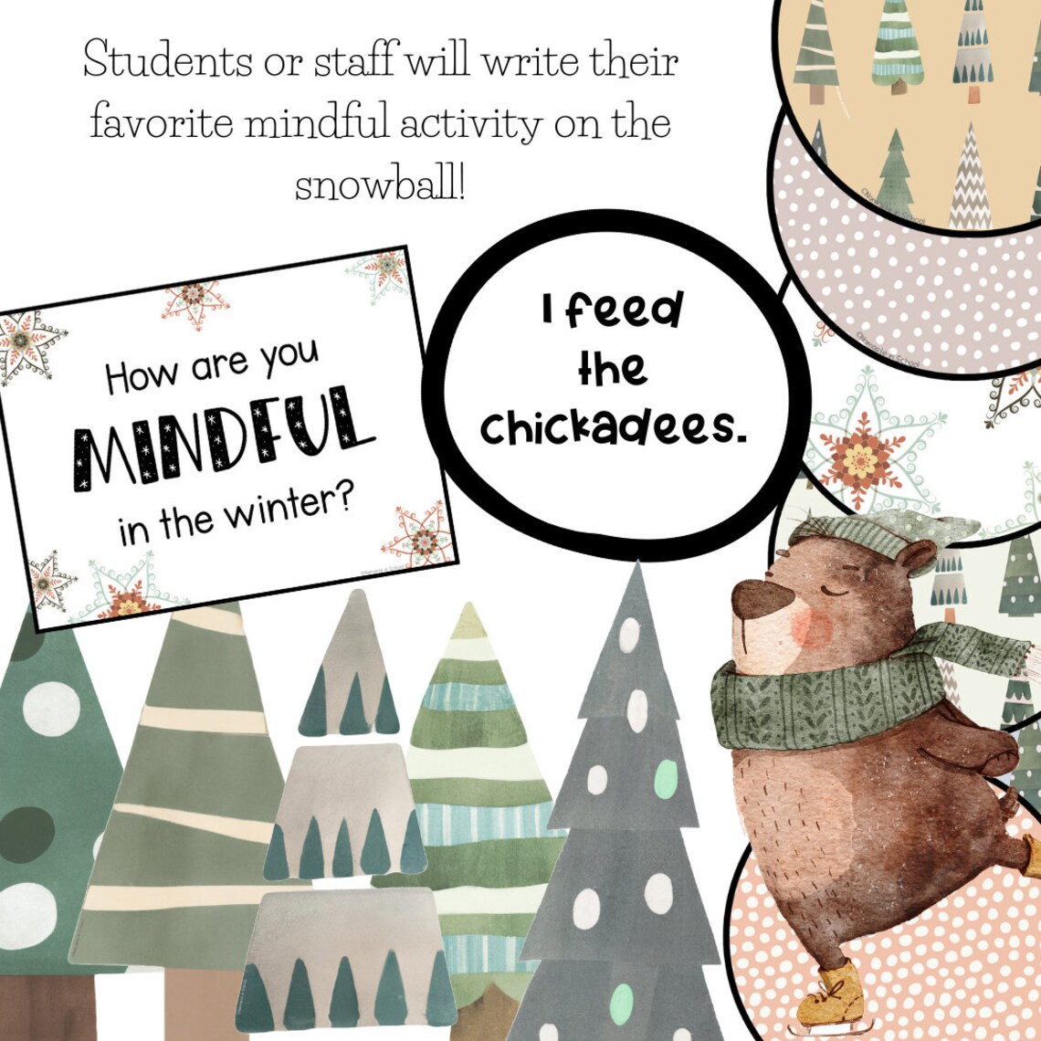 Mindfulness Bulletin Board Winter Classroom Decor Boho - Etsy