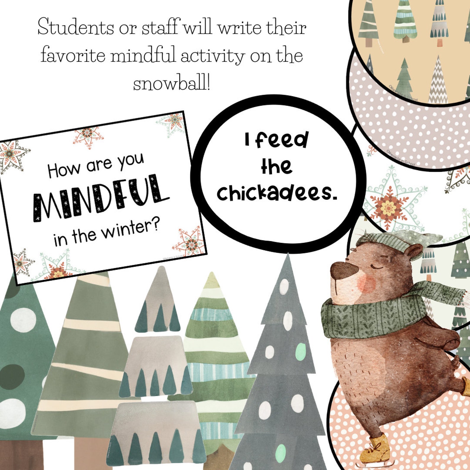 Mindfulness Bulletin Board Winter Classroom Decor Boho - Etsy