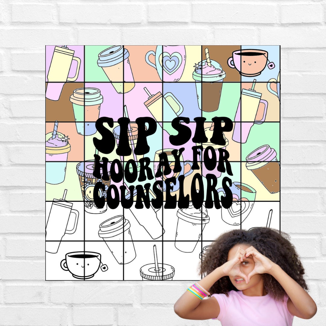 Sip Sip Hooray Counselor Appreciation Poster | Collaborative Art ...