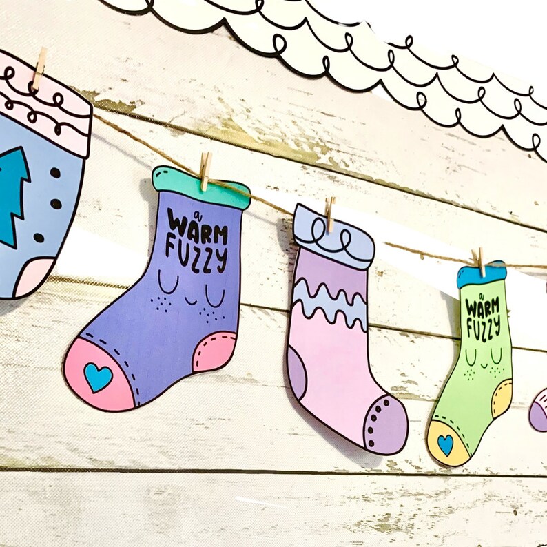 Kindness Bulletin Board Winter Decor Warm Fuzzies - Etsy