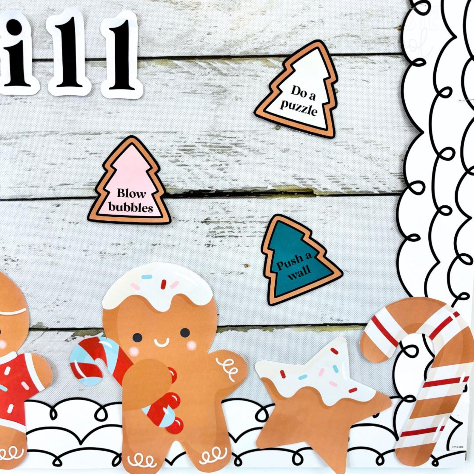 Gingerbread Bulletin Board Kit - Christmas Bulletin Ideas for the ...