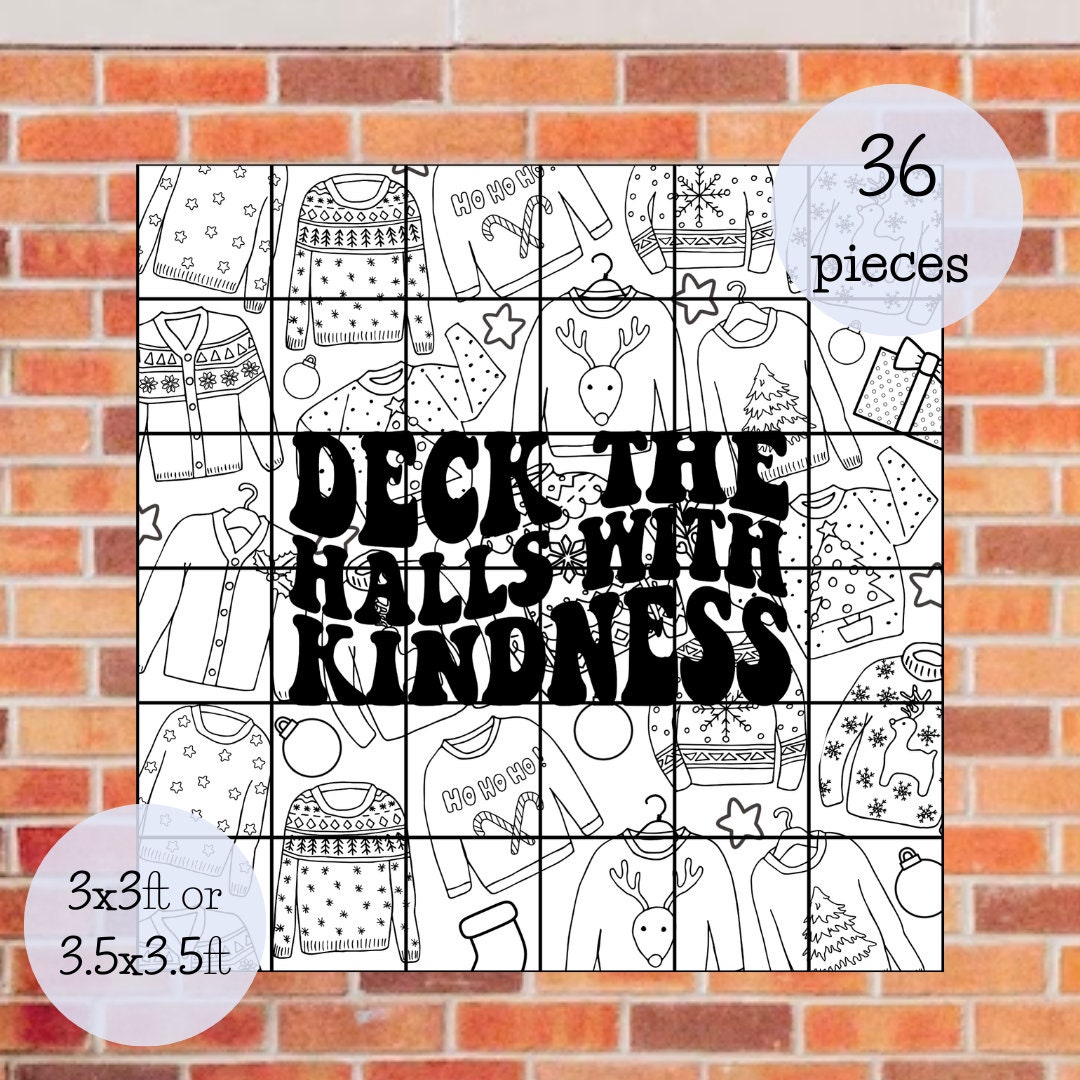 Collaborative Coloring Poster for the Classroom Christmas Classroom ...