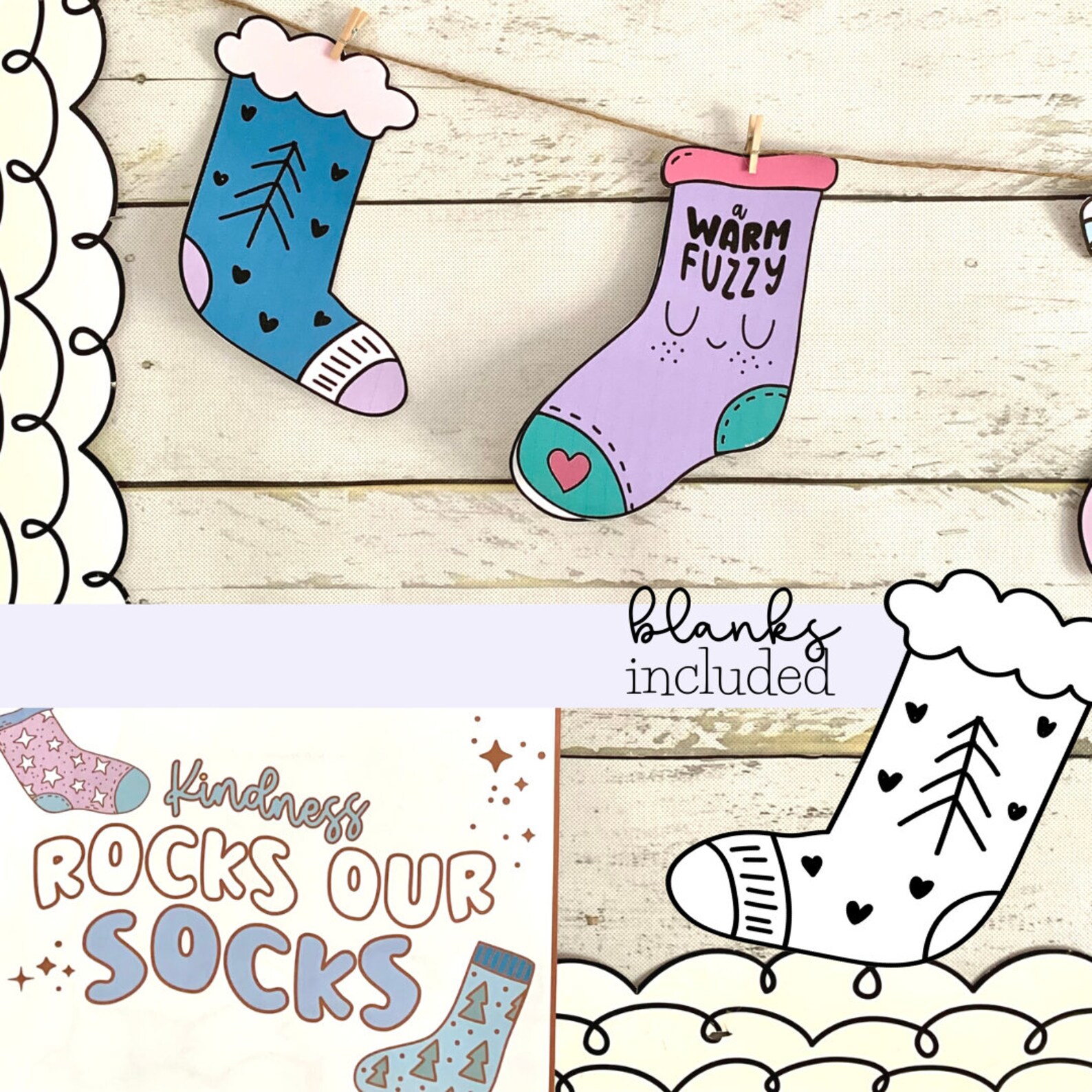 Kindness Bulletin Board Winter Decor Warm Fuzzies - Etsy