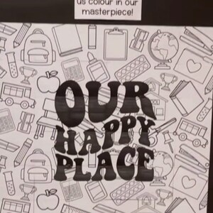 Back to School Bulletin Board | Collaborative Coloring Poster Art ...