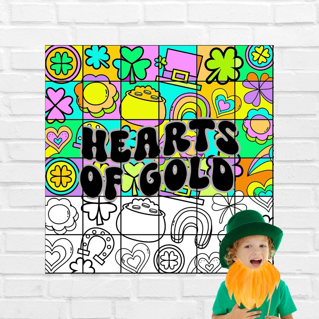 St Patricks Day Decor Collaborative Coloring Poster Collaborative Art ...