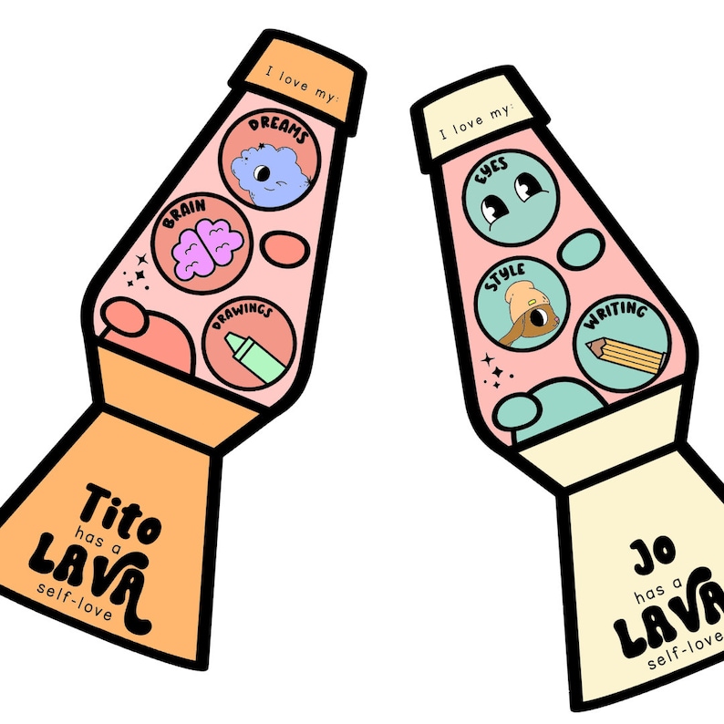 Self Love Club Decor Groovy Lava Lamp Classroom Bulletin Kit Valentines ...