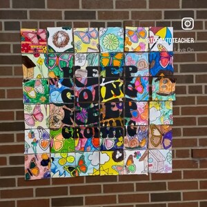 Growth Mindset Bulletin Board | Collaborative Coloring Poster for the ...