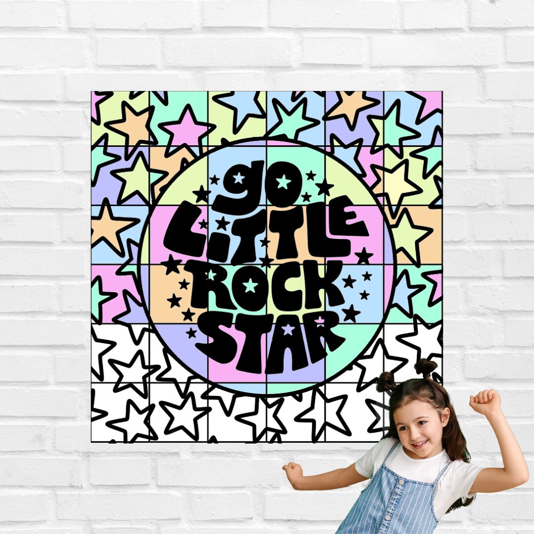 Motivational Classroom Wall Art | Go Little Rockstar | Collaborative ...