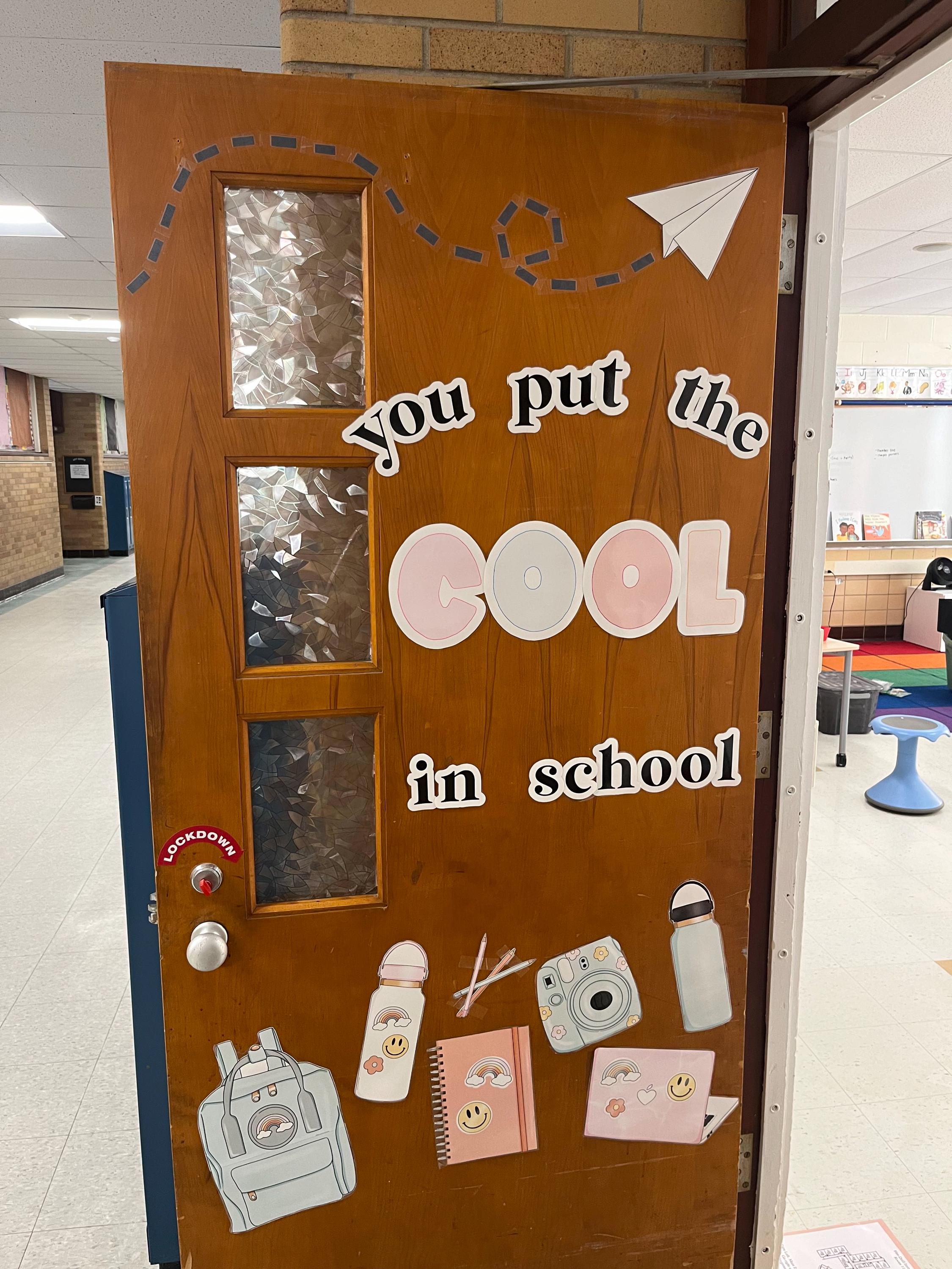 Back to School Bulletin Board | Pretty Pastel School Supplies | Smiley ...