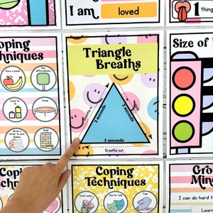 Bright Rainbow Classroom Decor | Classroom Calm Down Corner Posters ...