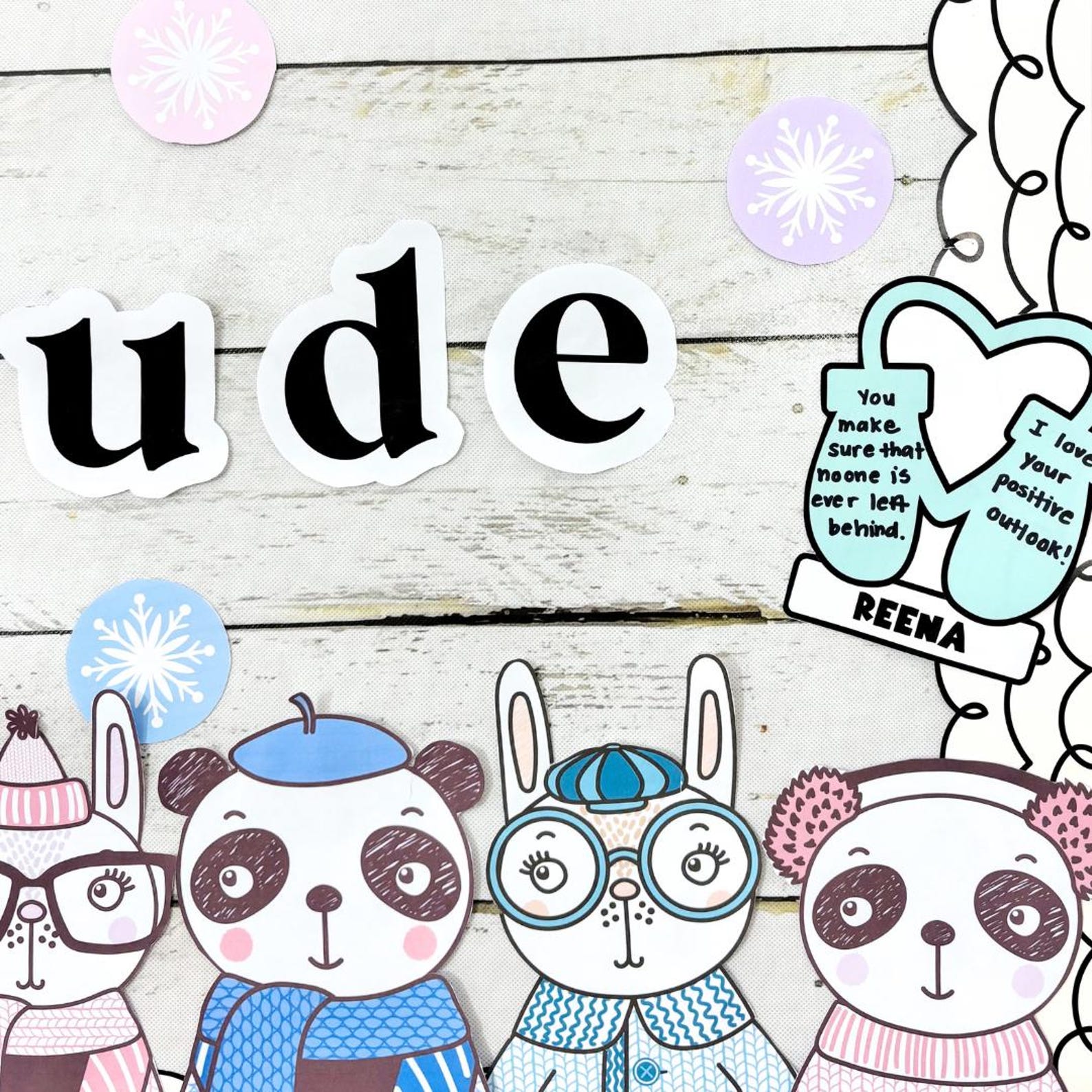 Mitten Bulletin Board - Winter Classroom Decor - Gratitude Bulletin ...