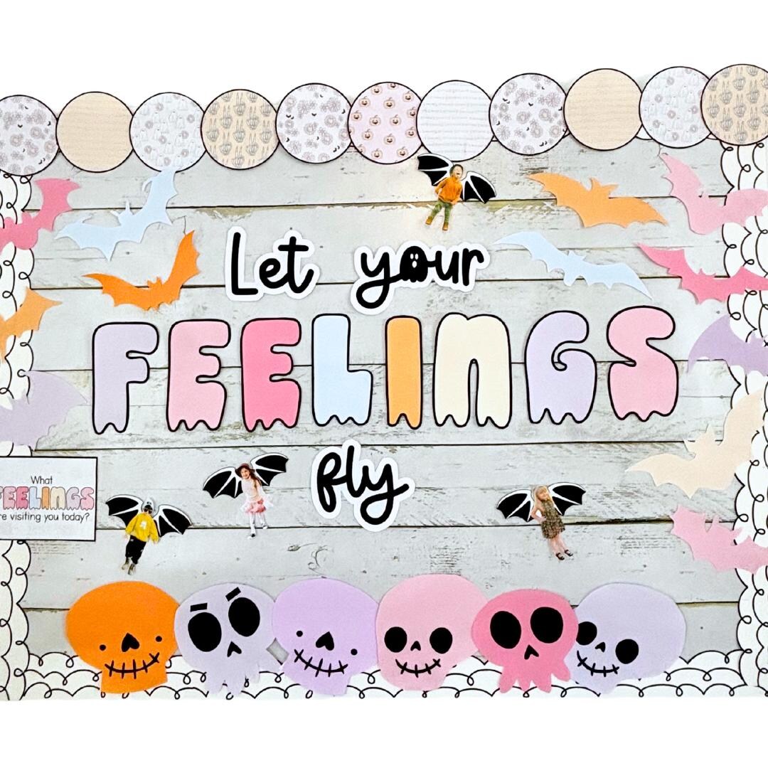 Halloween Bulletin Board Kit | October Bulletin | Counseling Office ...