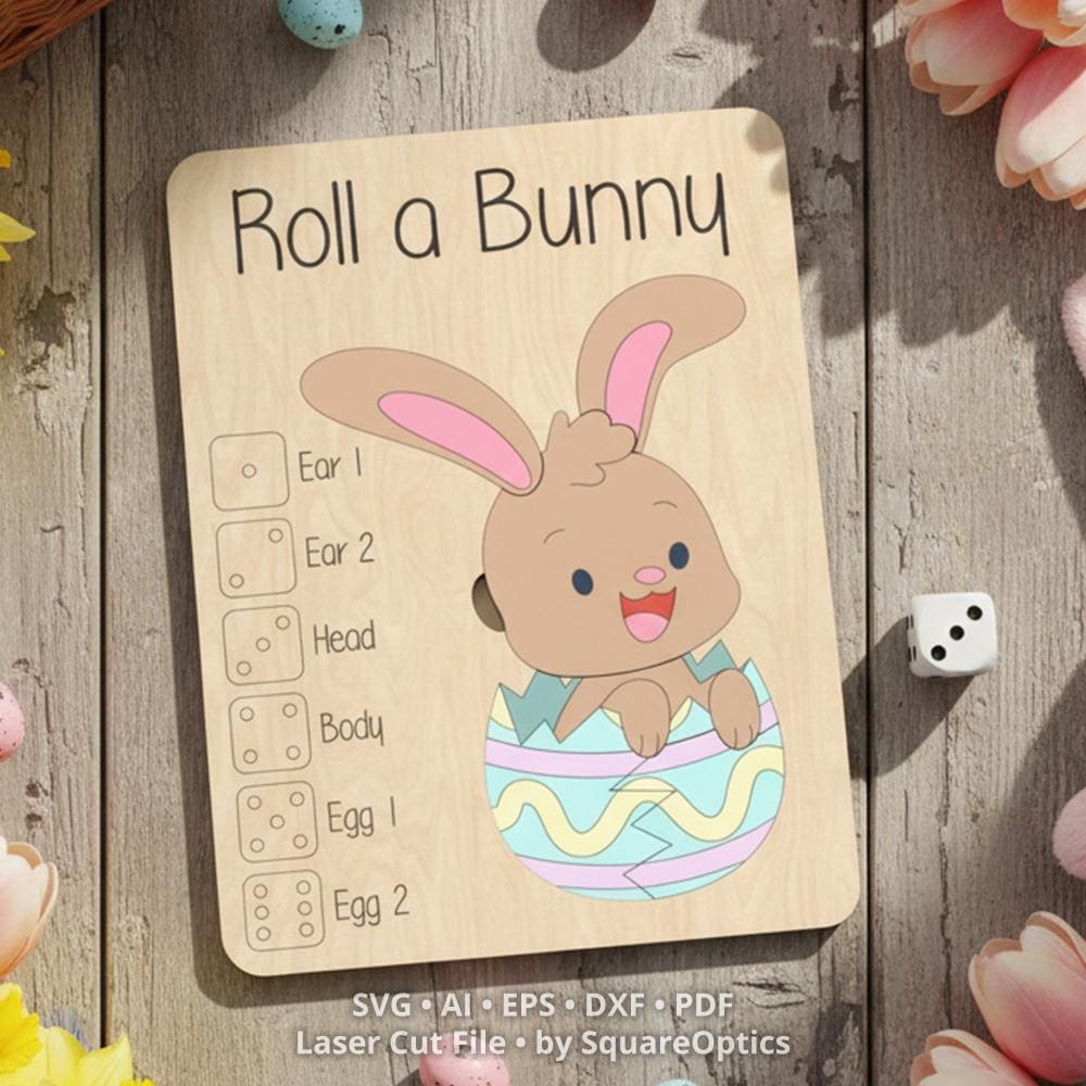 Easter Bunny Roll Dice & Build Game - Set of 4 Designs | Game for ...