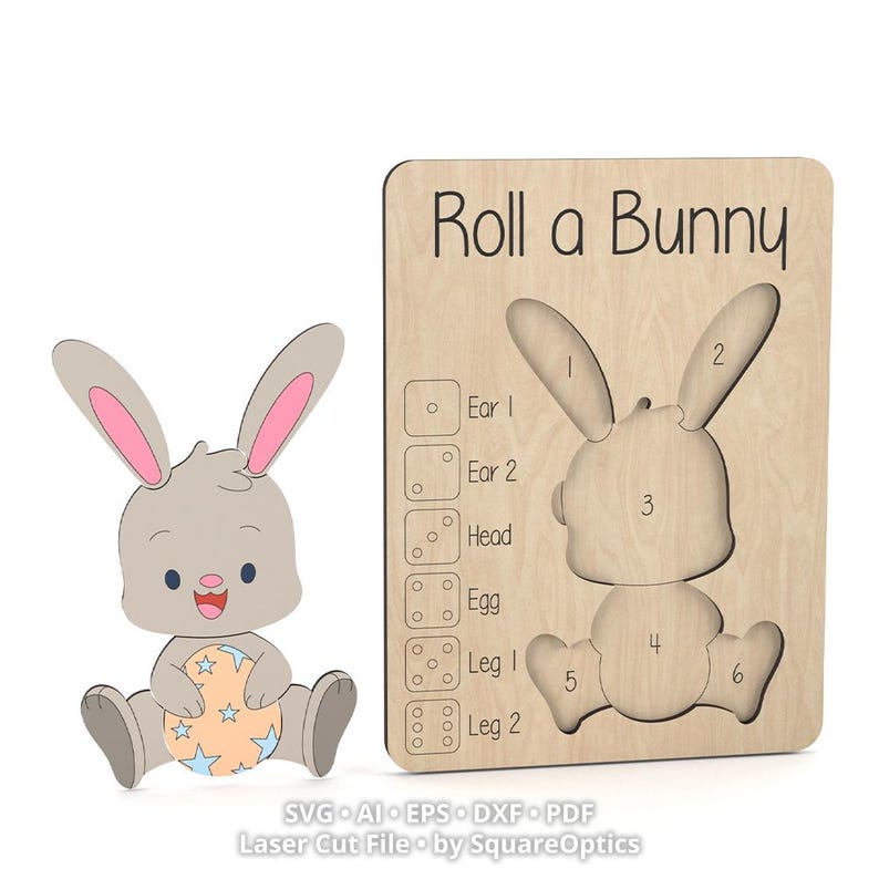 Easter Bunny Roll Dice & Build Game - Set of 4 Designs | Game for ...