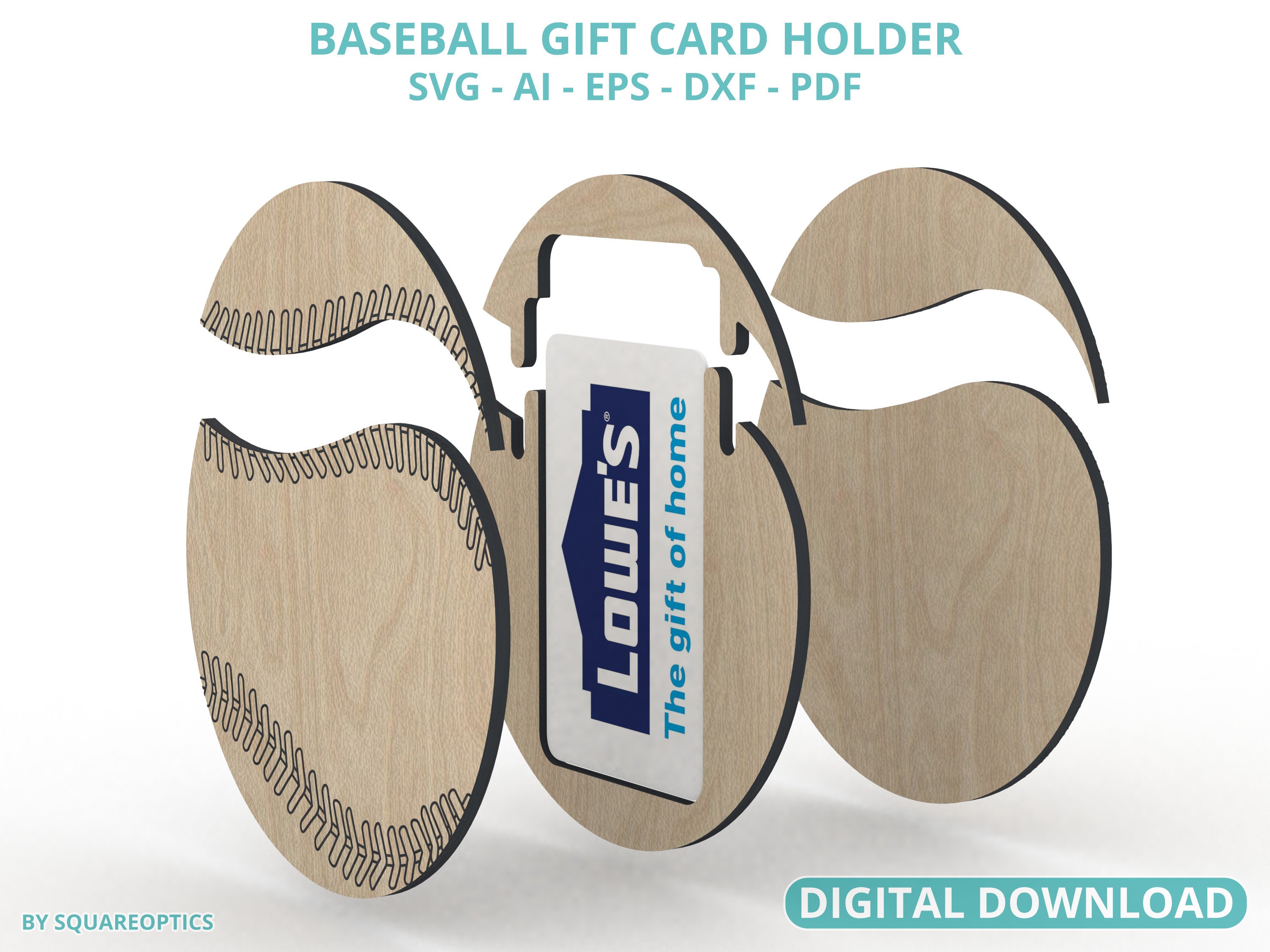 Baseball Gift Card Holder, Birthday Father's Day Graduation Sport Event ...