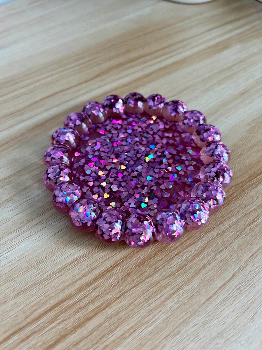 Strawberry Jelly Layer Resin Bubble Trinket Tray, Cute Sparkly Home ...