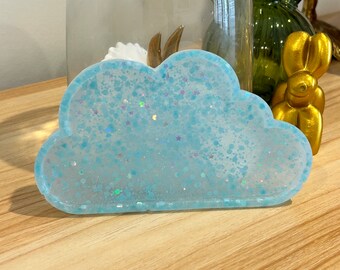 Glitter Cloud Resin Trinket Tray Ring Dish Kawaii Gift Friendship Gift ...
