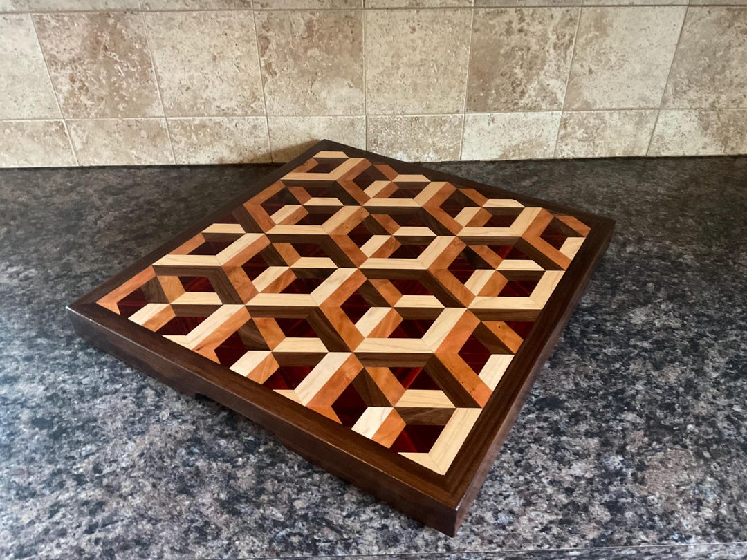 3D Cubes Cutting Board - Etsy