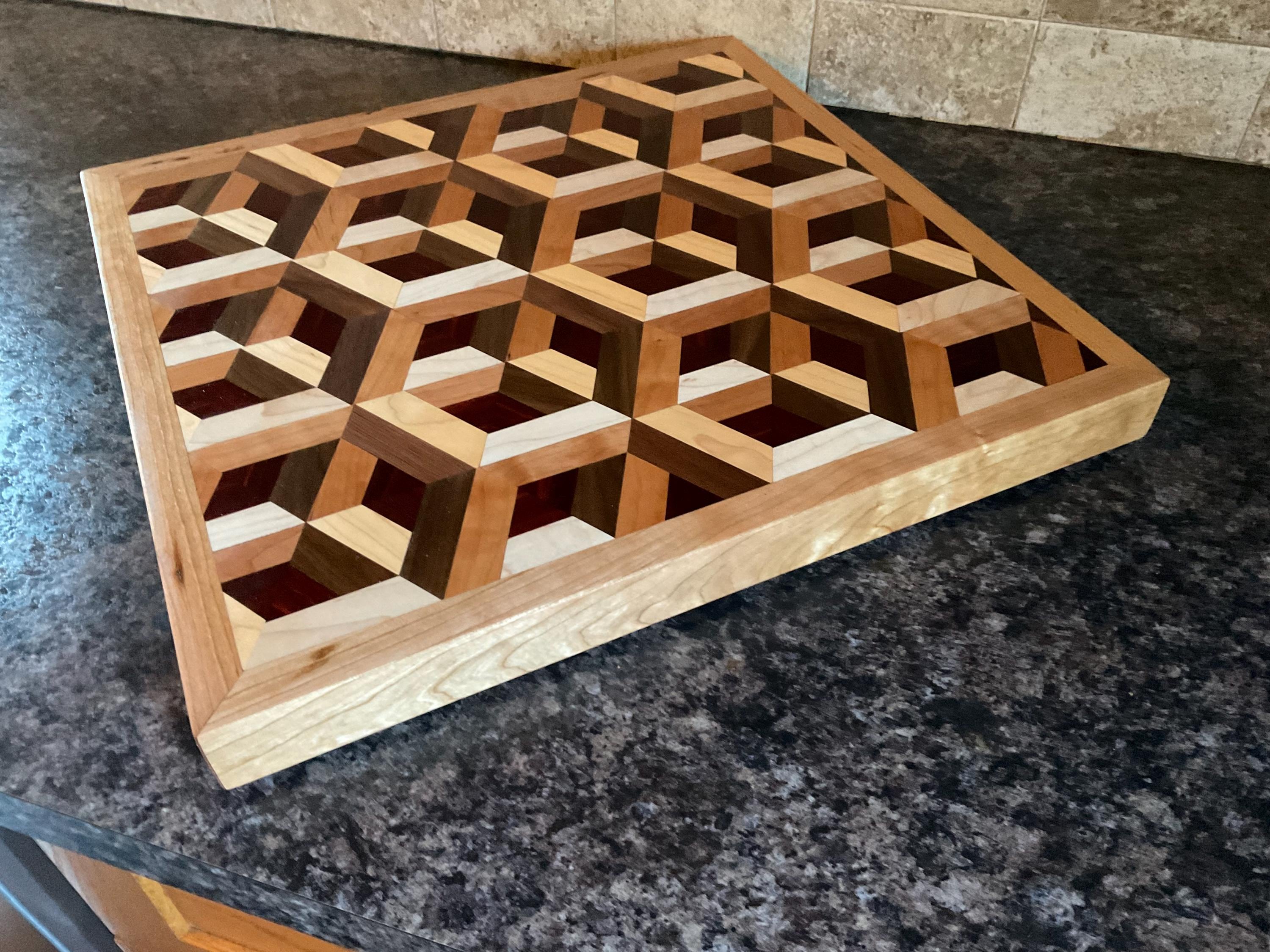 3D CUBES CUTTING BOARD - Etsy