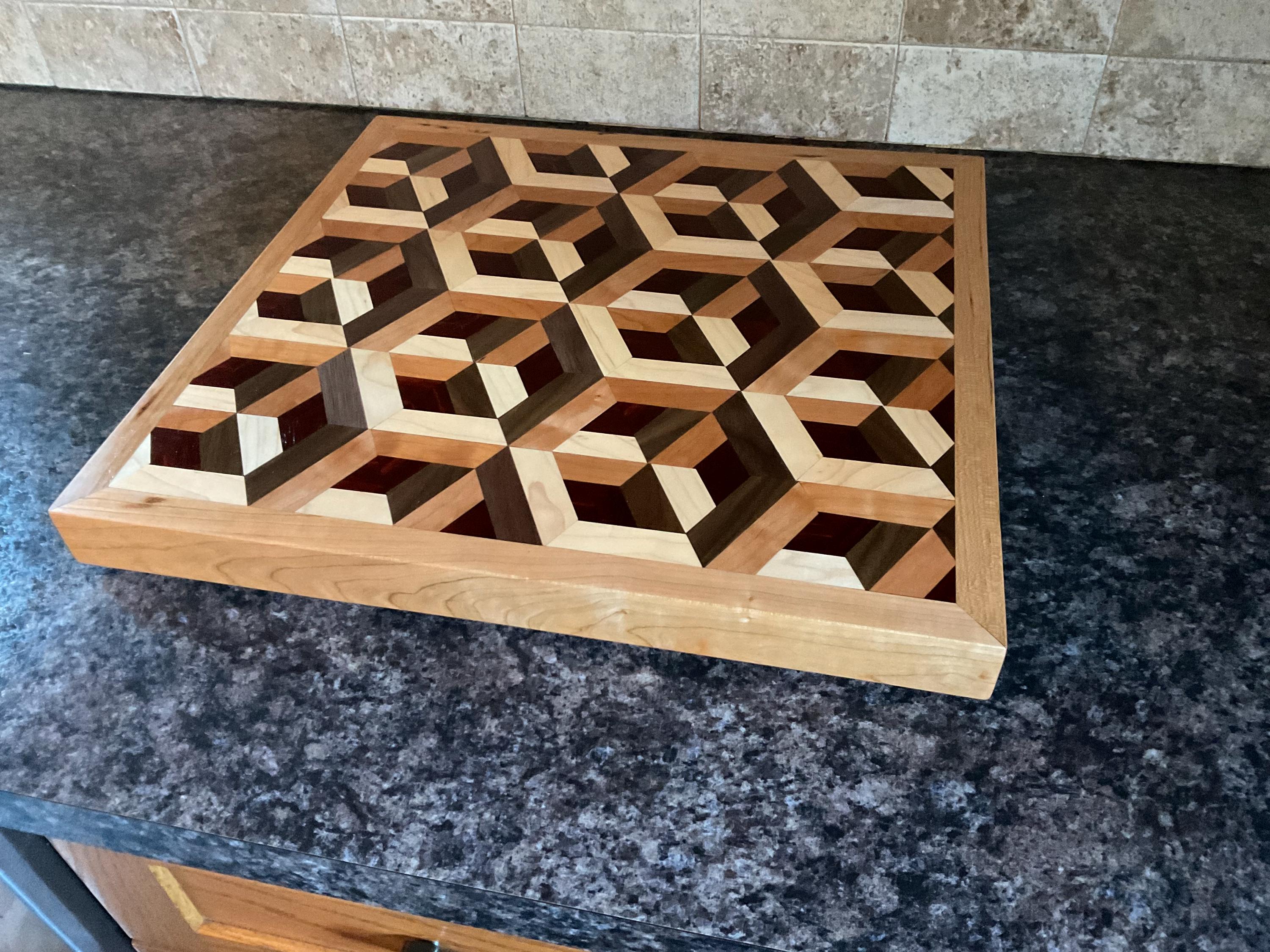 3D CUBES CUTTING BOARD - Etsy