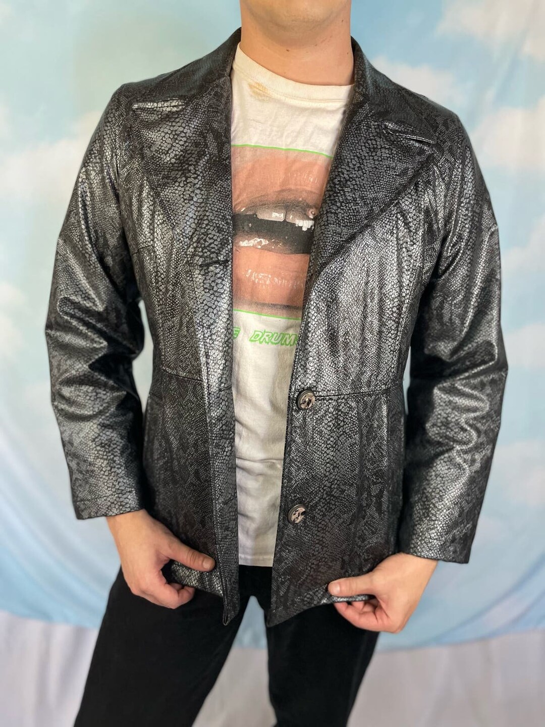 Faux Snake Skin Jacket Womens - Etsy