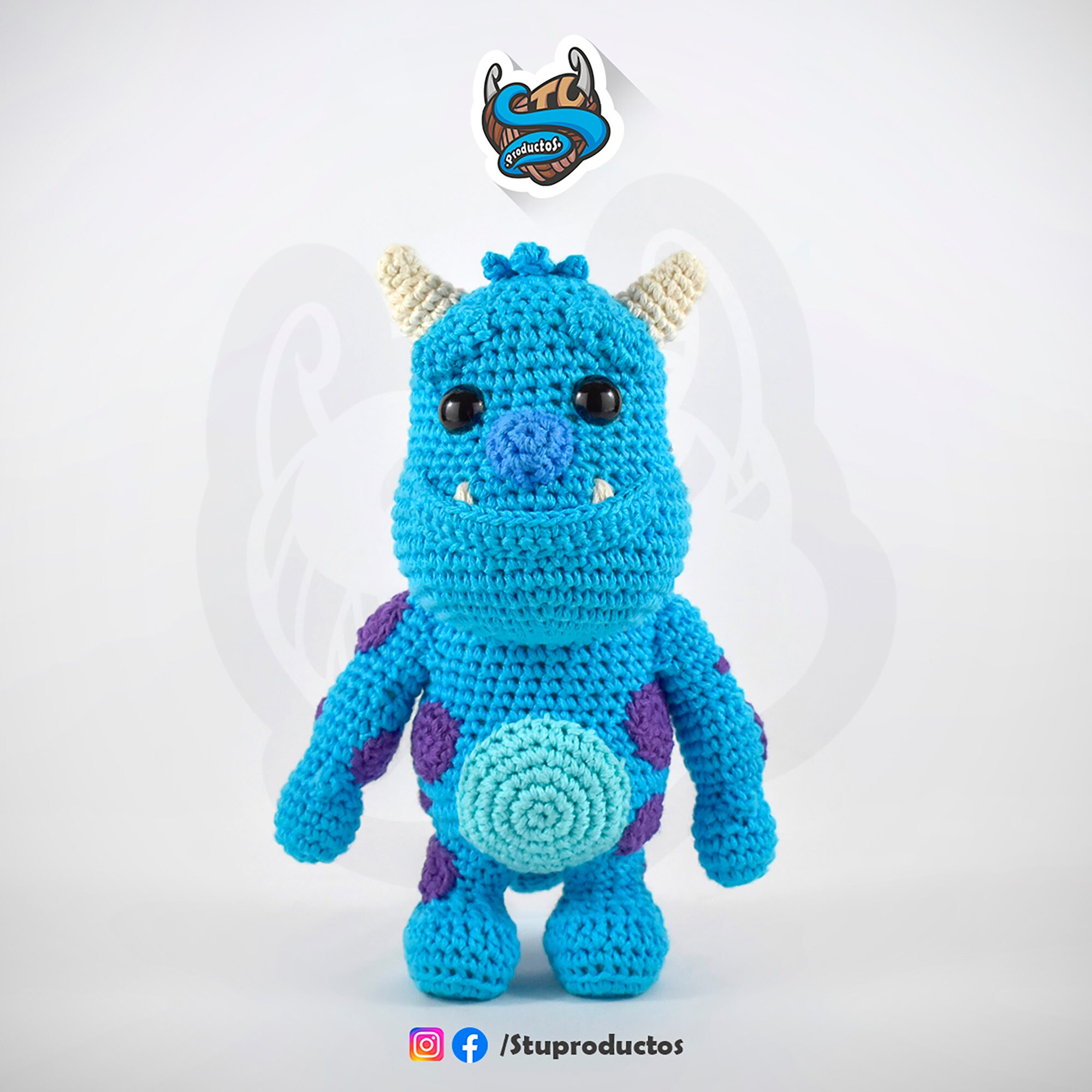 Sulley Monsters Inc. Amigurumi Pattern in Spanish by Stuproductos - Etsy