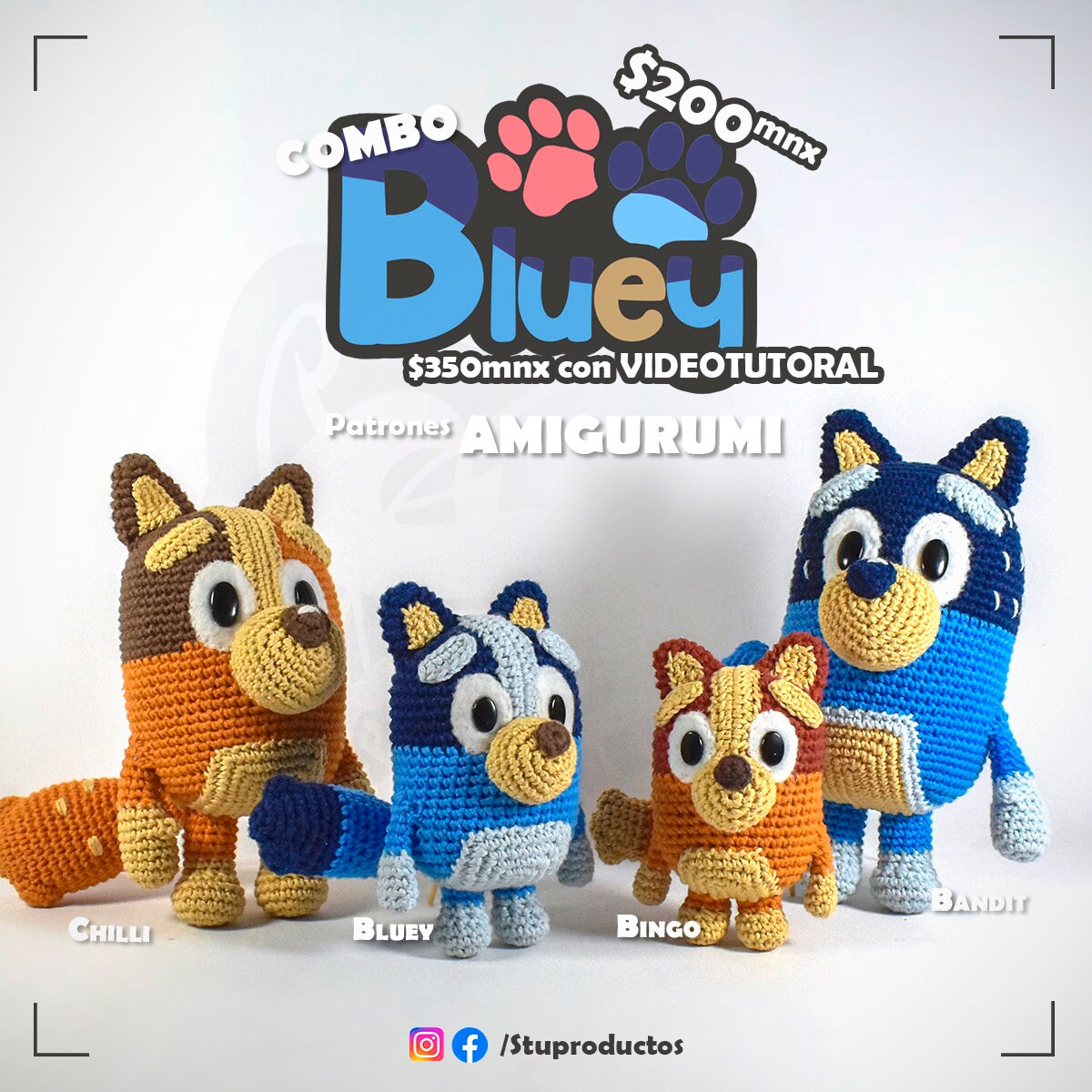 Combo Bluey & Familia Amigurmi Patrón en ESPAÑOL by StuProductos - Etsy ...