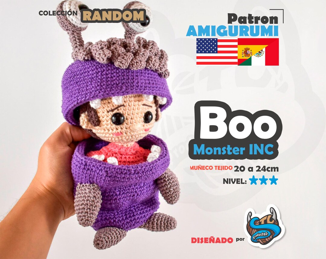 Monsters Inc. Boo Amigirumi | Patrón en ESPAÑOL by StuProductos - Etsy ...