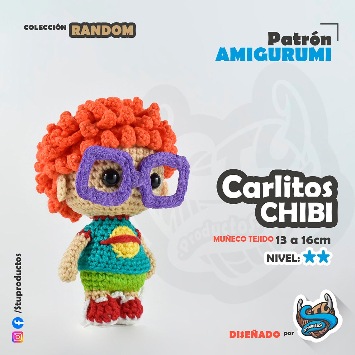 Carlitos Rugrats AMIGURUMI Pattern in Spanish by Stuproductos - Etsy Canada