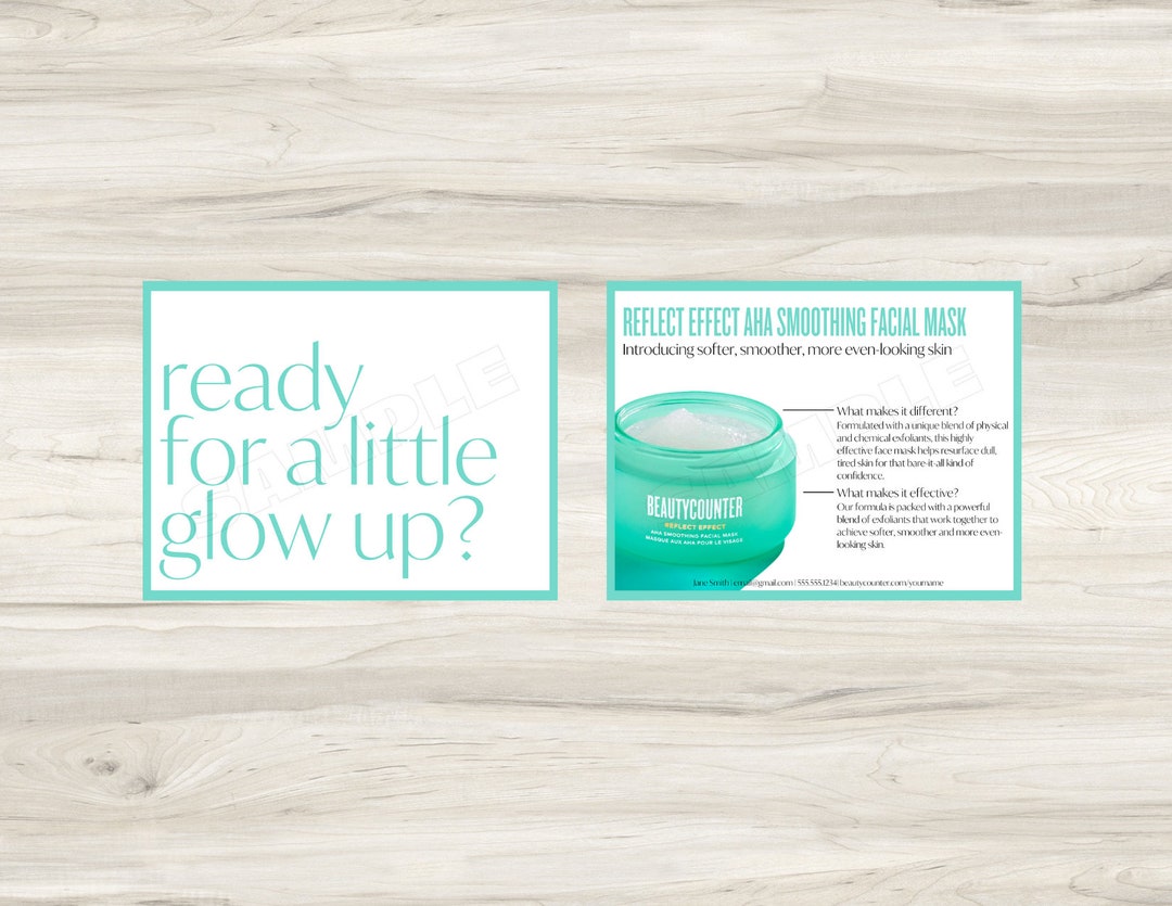 Beautycounter Reflect Effect Tip Card / Note Card Printable Digital ...