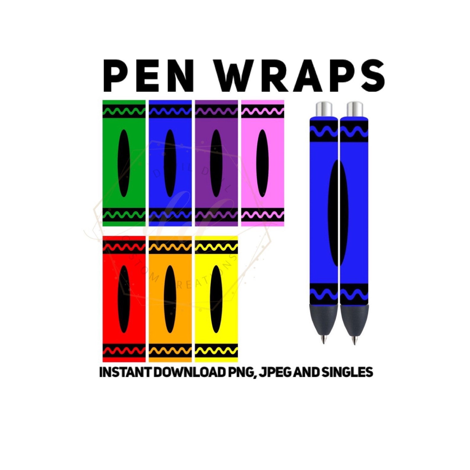 Pen Wraps Crayola Crayon Designs PNG - Etsy