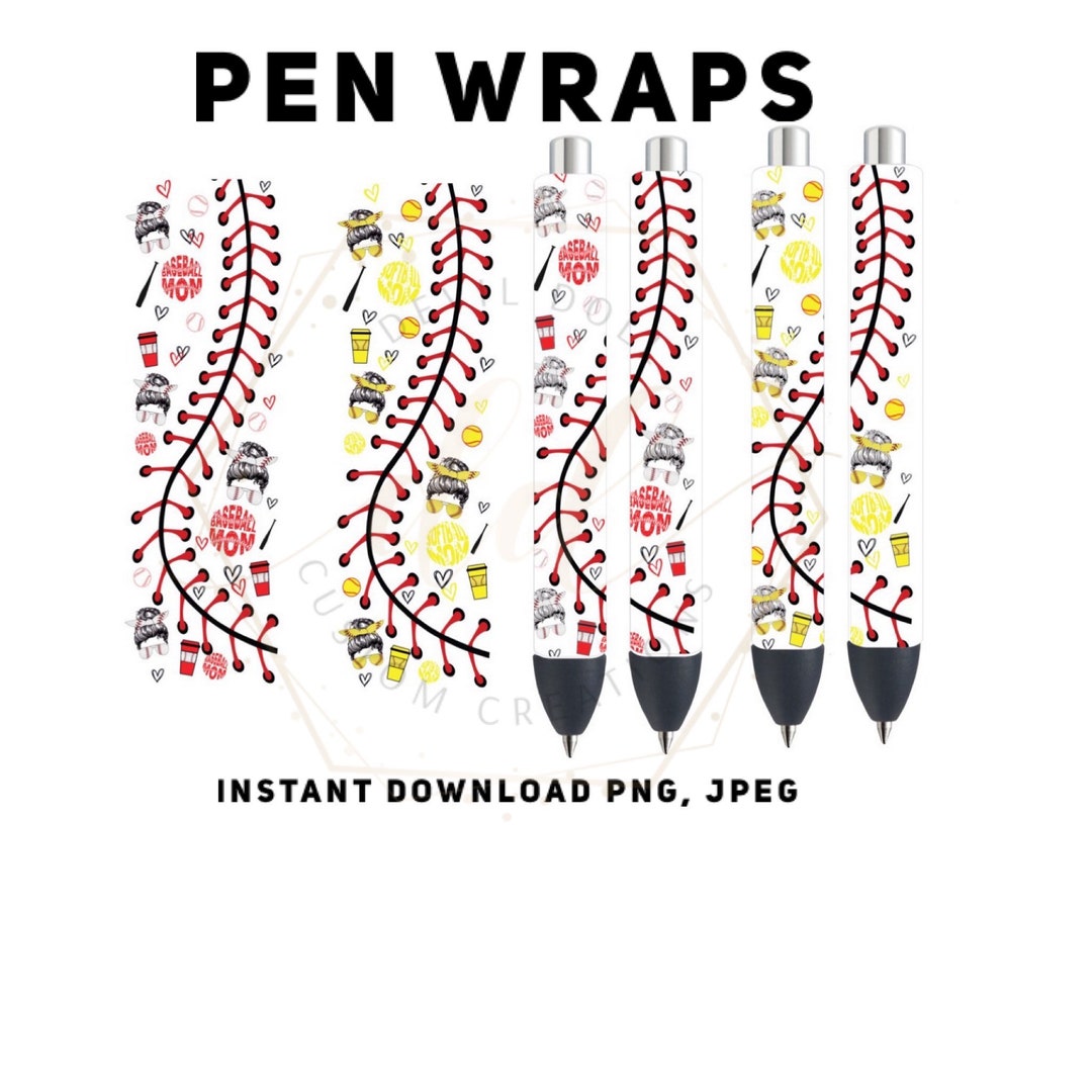 Pen Wraps Baseball and Softball Collage Version 1, PNG and JPEG - Etsy