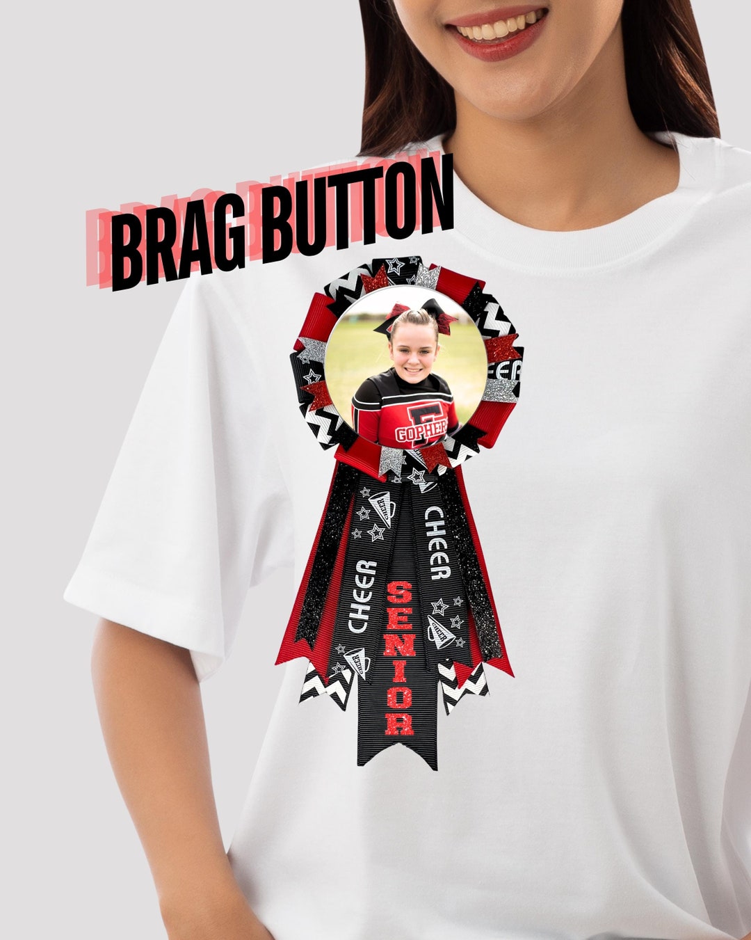Brag Buttons Cheerleading - Etsy