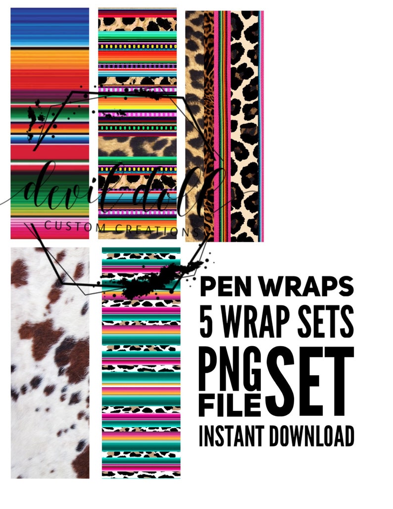 Serape Pen Wraps PNG Instant Download | Etsy