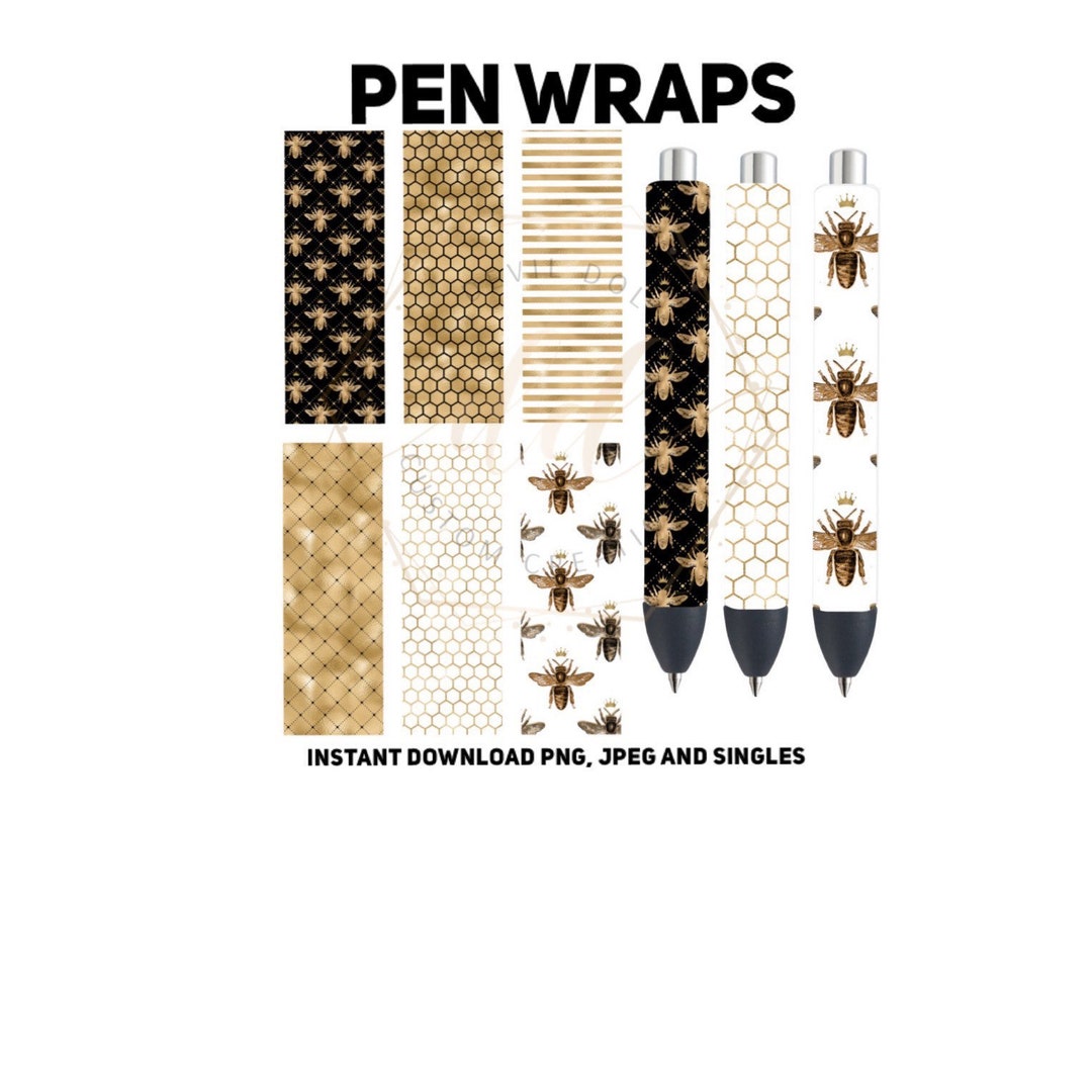 Pen Wraps Queen BEE Designs Version 1. PNG and JPEG - Etsy