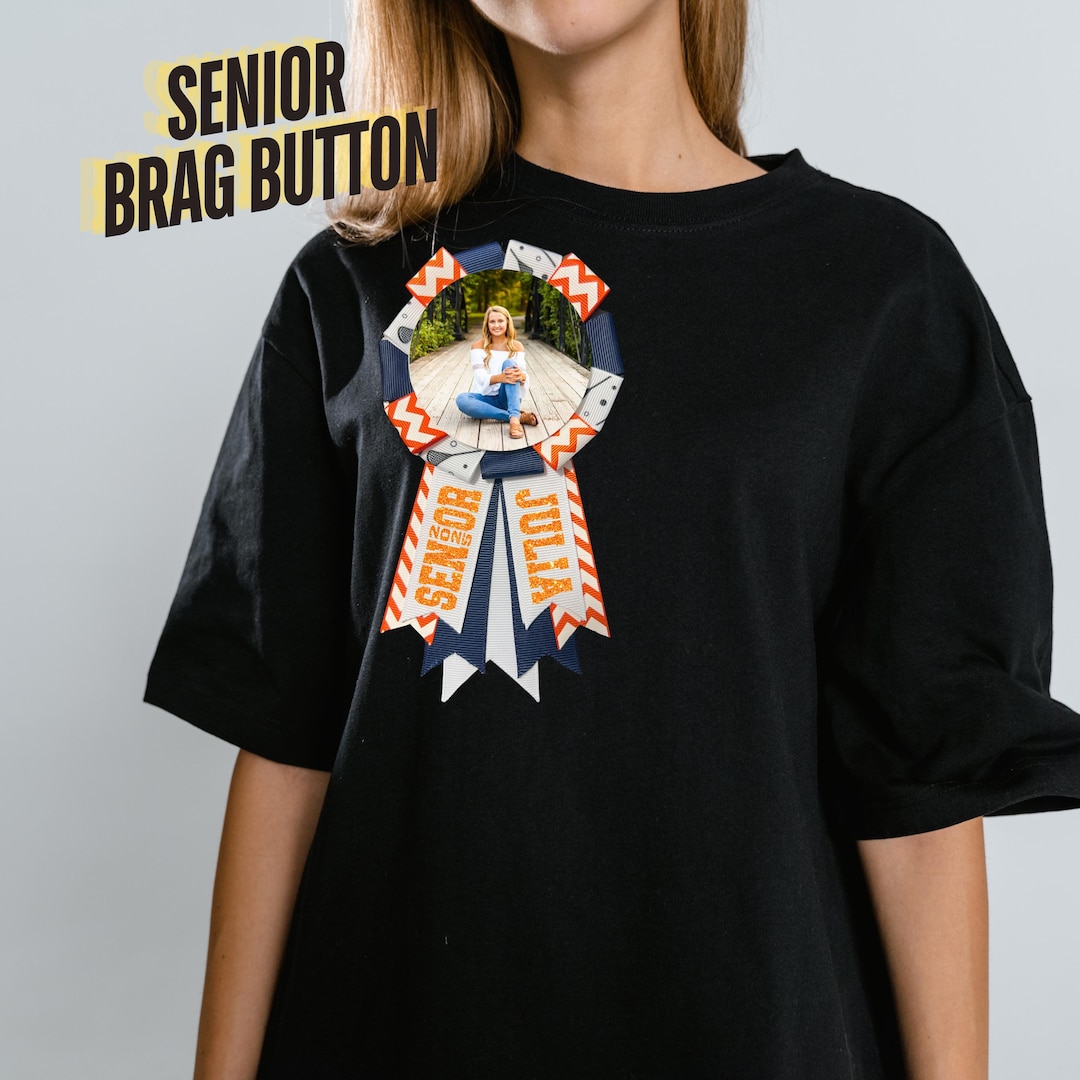 Brag Buttons SENIOR Split Ribbon - Etsy