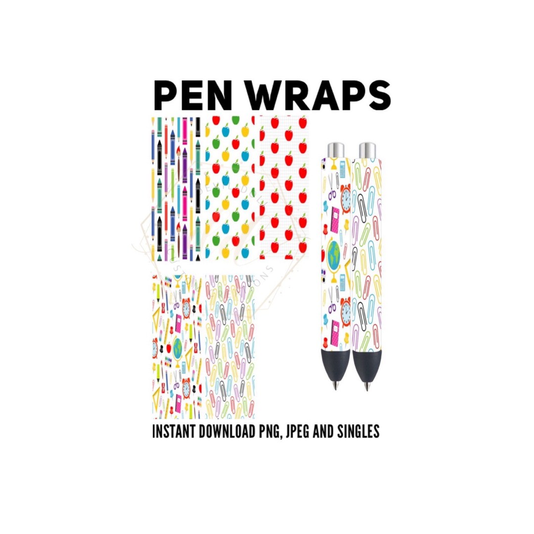 Pen Wraps Teacher Version 3, PNG and JPEG - Etsy