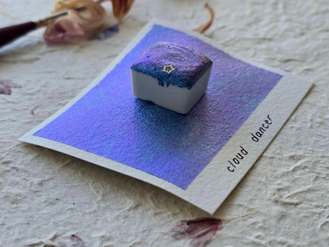 Cloud Dancer - Multichrome Watercolor: Colorshifting Handmade Paint - Etsy
