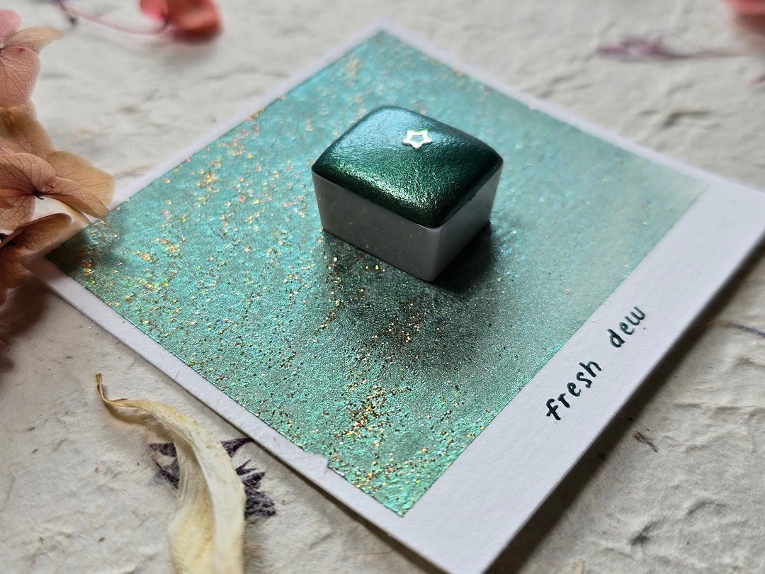 Fresh Dew Holographic Watercolor Paint: Rose Gold & Gold Glitter - Etsy