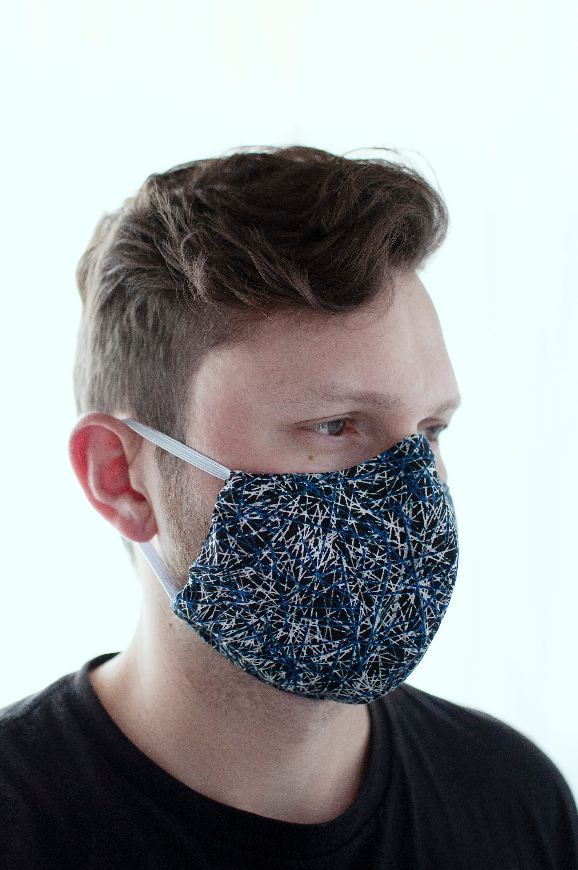 Large Reusable Face Mask with Insert Pocket and Nose Wire - Garment ...